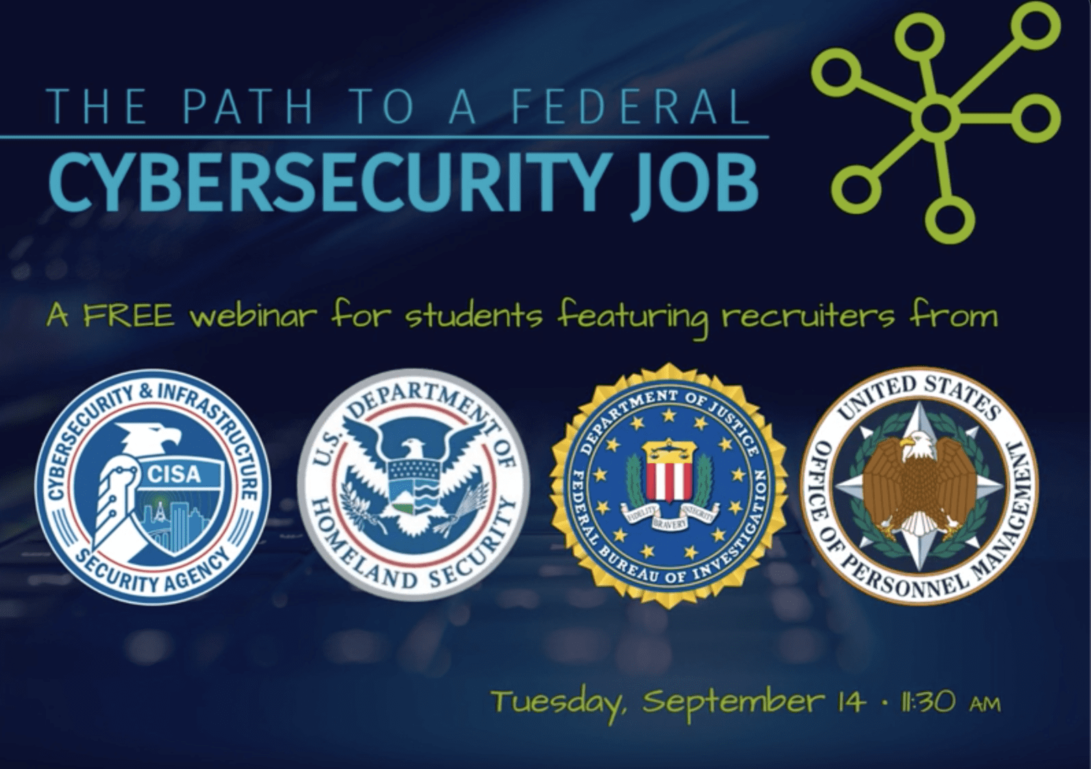 The Path to a Federal Cybersecurity Job Webinar | Cyber Florida at USF