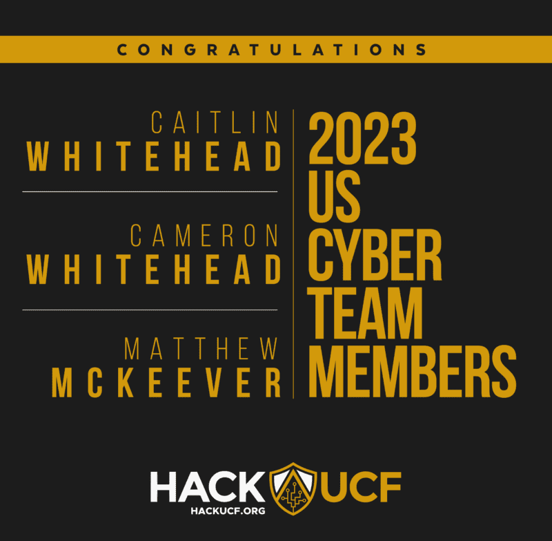 Three UCF Students Drafted for Official 2023 US Cyber Team | Cyber ...