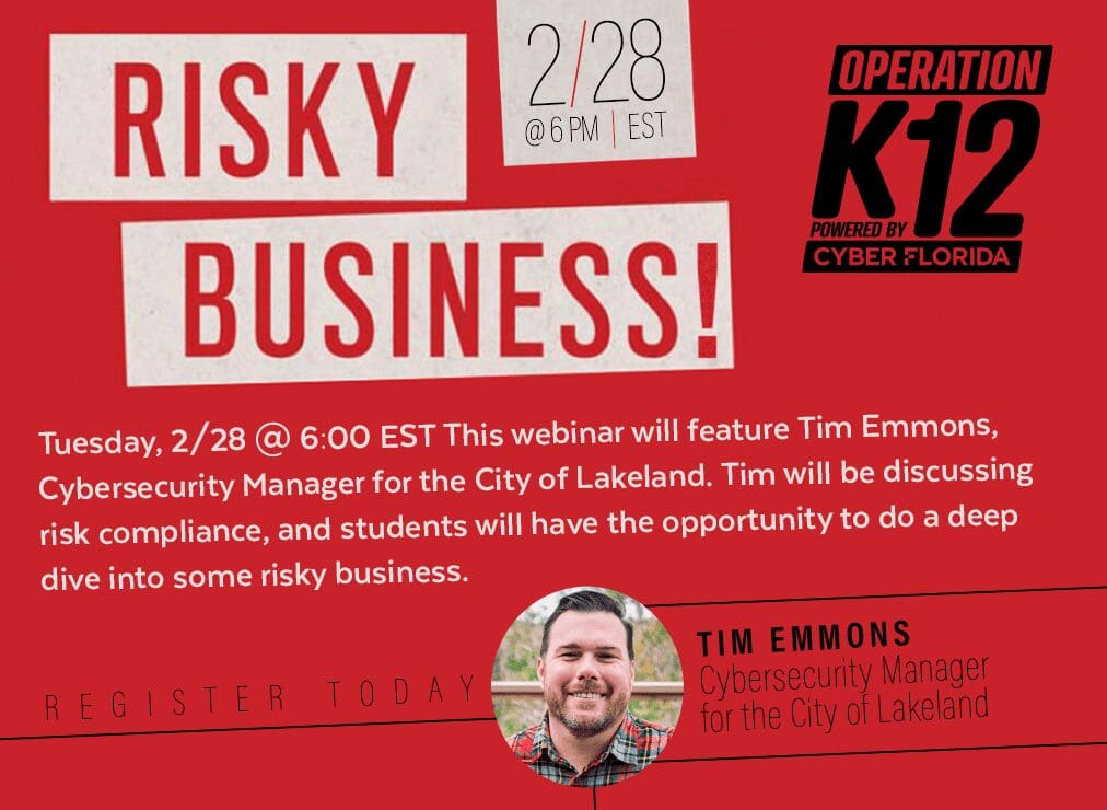 Risky Business - A Free Risk Compliance Webinar | Cyber Florida at USF